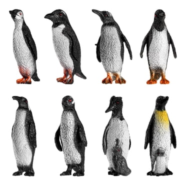 zhaomeidaxi 11Pcs/Set Plastic Penguin Figurines, Cute Ocean Animal ...