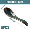 6Pieces Artistic Ceramic Soup Spoons with Smooth Glazes Surfaces ...