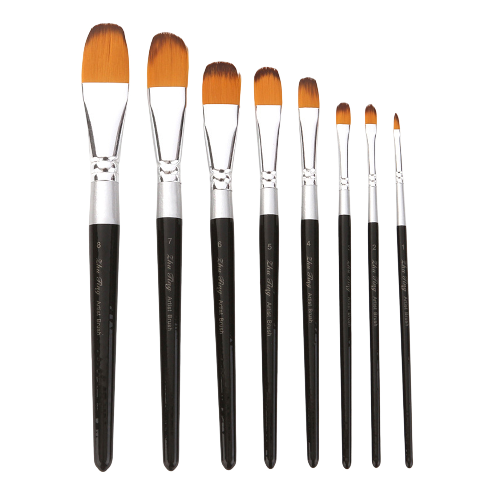 Lomubue 8Pcs/Set Drawing Brush Set Good Absorption Different Shape ...