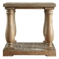 Weston Home Dunbar Pedestal End Table - Rustic Veneer Design - Walmart.com