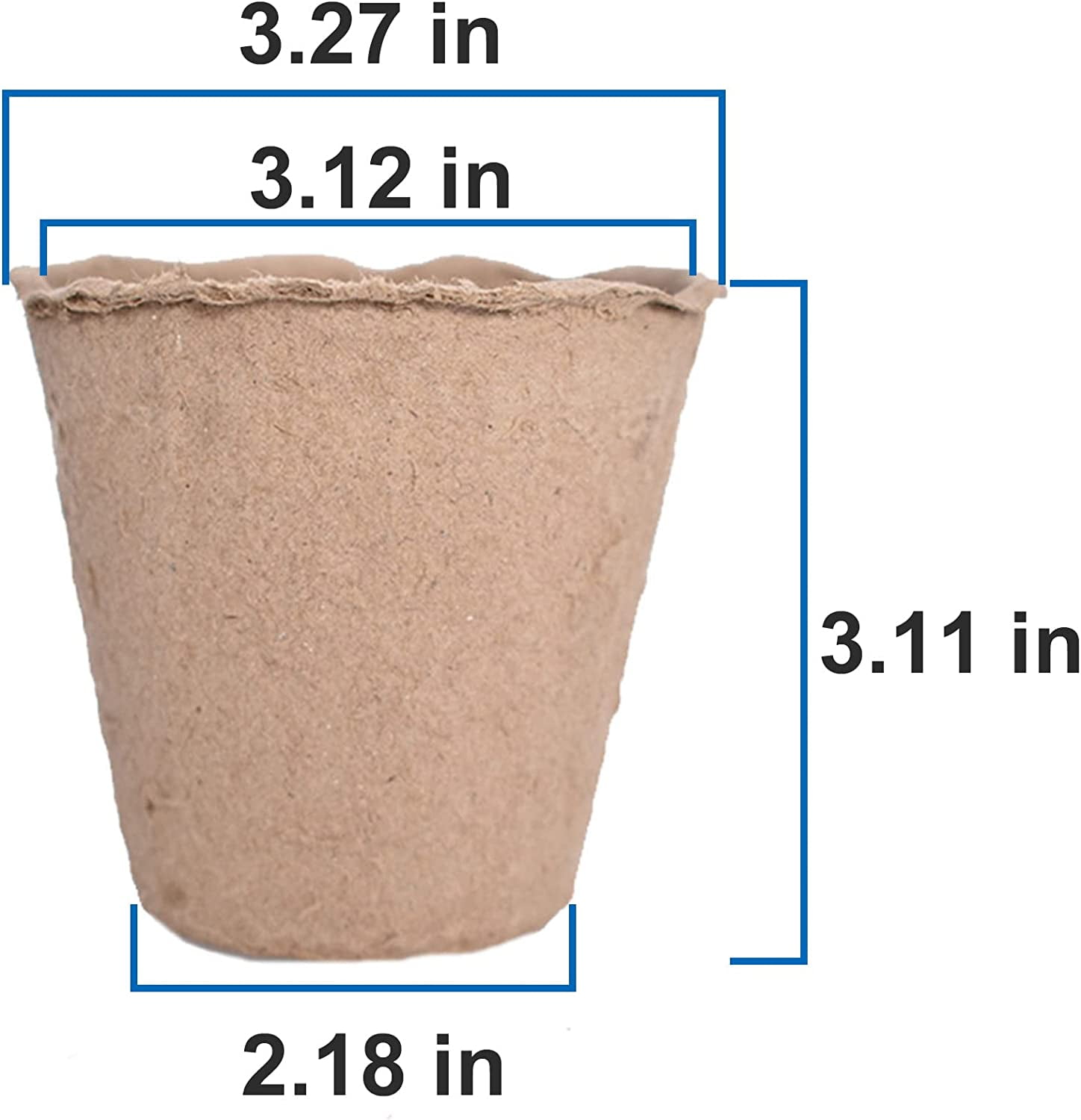 EPOTOOR 100 Pack Peat Pots, 3 Inches Plant Seed Starting Pots Nursery ...