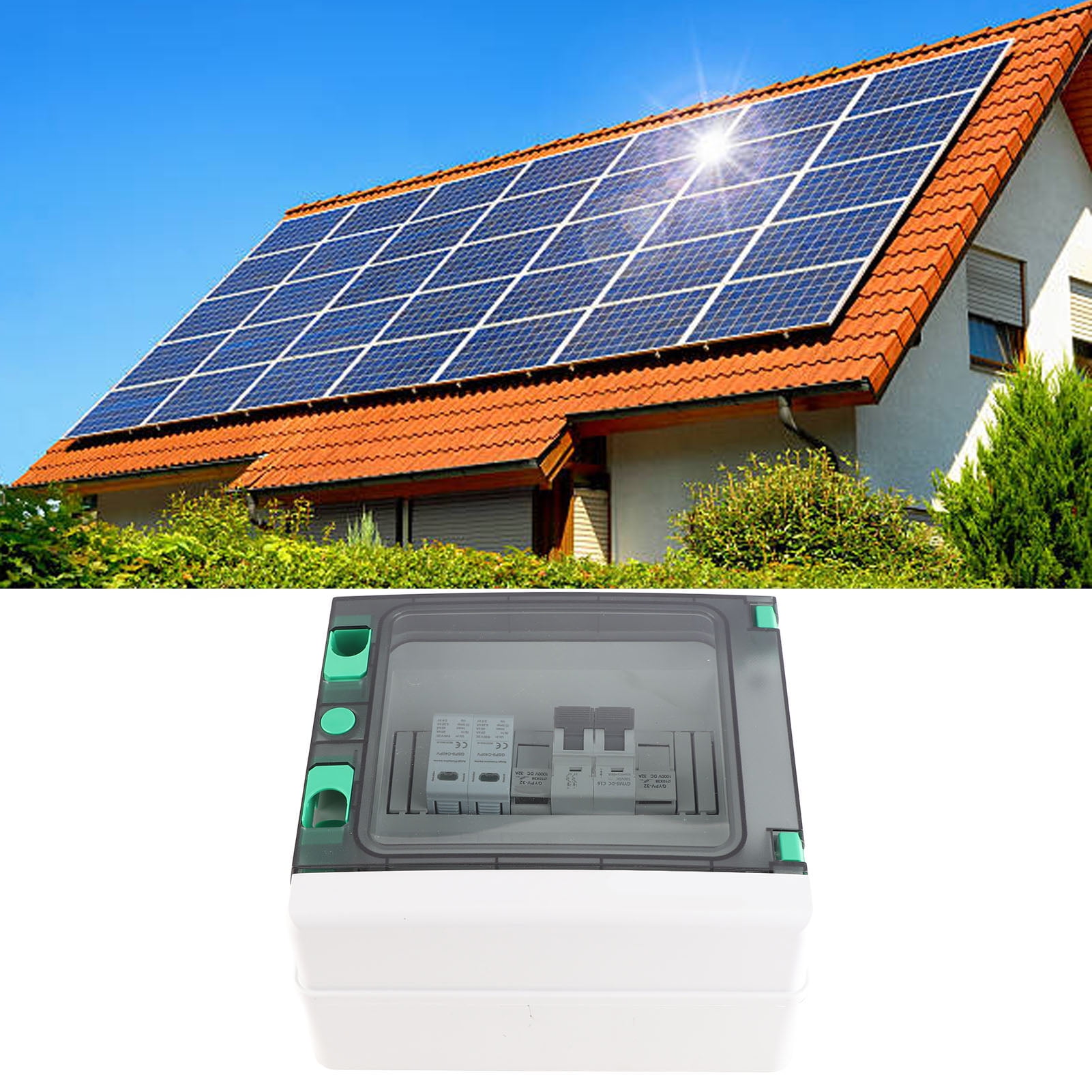 Photovoltaic Combiner Box, IP65 Wall Mounted Solar PV Combiner Box 550V ...
