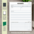 Meeting Notepad for Organization - 8.5 x 11” Meeting Pad - 50 Tear Off ...