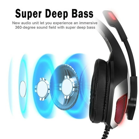 HUNTERSPIDER V4 Stereo Gaming Headphone PC LED light earphone; Gamer ...