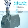 Jebao PP-388LV Submersible Fountain Pond Pump 198gph - Walmart.com