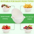 250 Pack 8 oz Natural Biodegradable Sugarcane Bowls, White Small ...