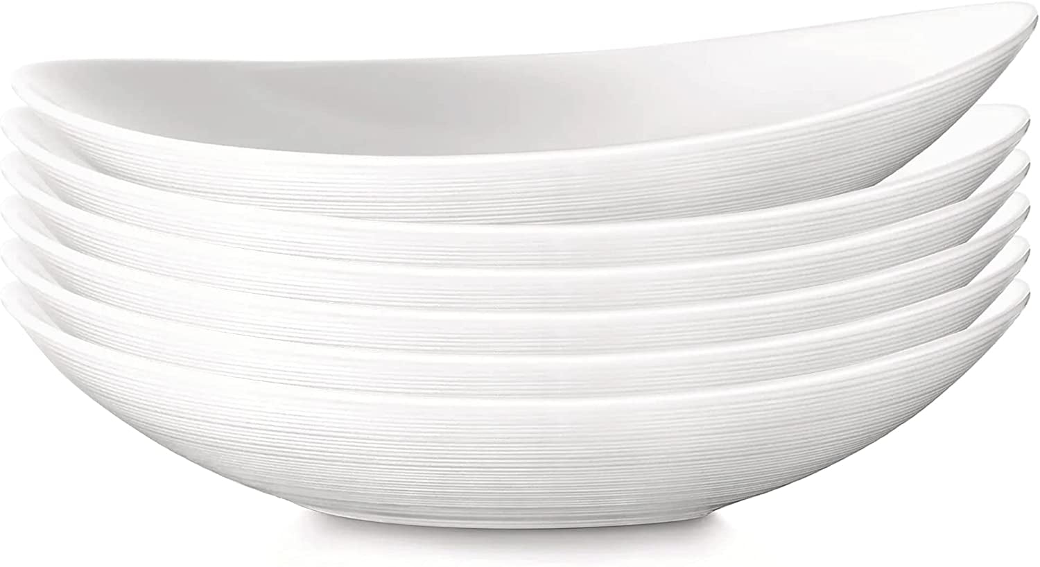 Bormioli Rocco Prometeo 9" x 7.75" Opal Glass Pasta Bowls, Set of 6 ...