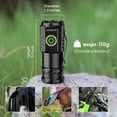 Mini Flashlight 2550 Lumens Rechargeable USB C Charging, Small EDC ...