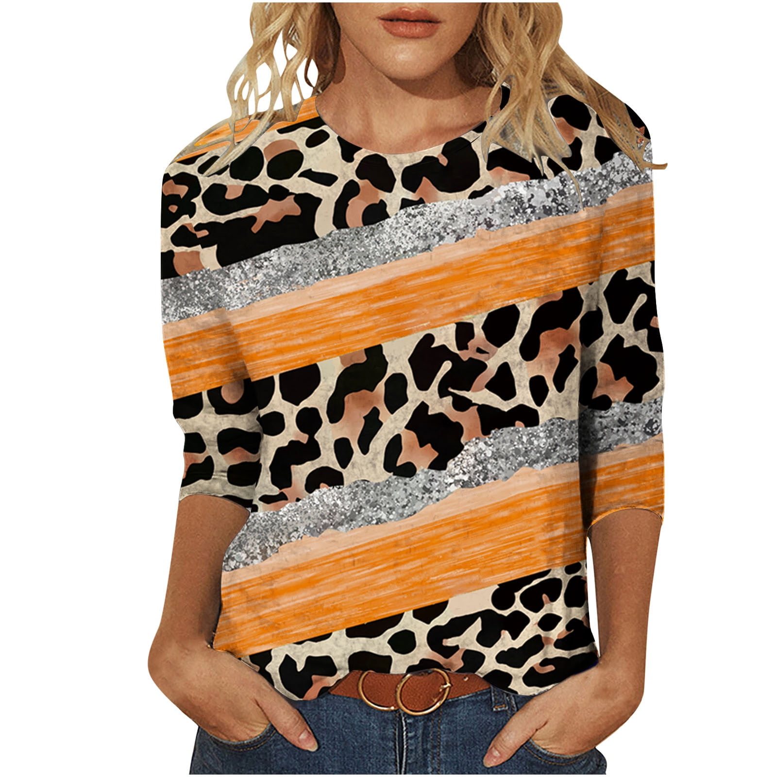 Click here for Birdeem Womens Fashion Leopard Print Loose T-Shirt... prices