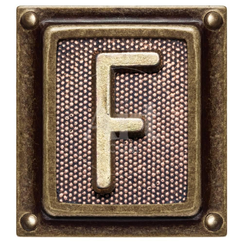 Metal Button Alphabet Letter F, Unframed Art Print Wall Art by ...
