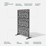 Veradek Outdoor Privacy Screen 3-Panel Set w/ Stand - (Web) - Walmart.com