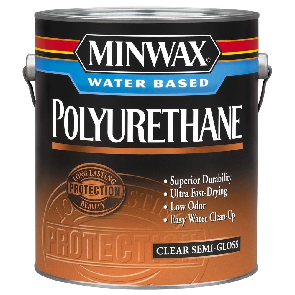 Minwax Water Based Clear Semi-Gloss Polyurethane Water Based 1 Gl ...