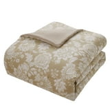 My Texas House Veronica 3-Piece White Pepper Taupe Floral Cotton Slub ...