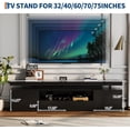 LED TV Stand for 75/80/85 Inch TV, Modern High Gloss Entertainment ...