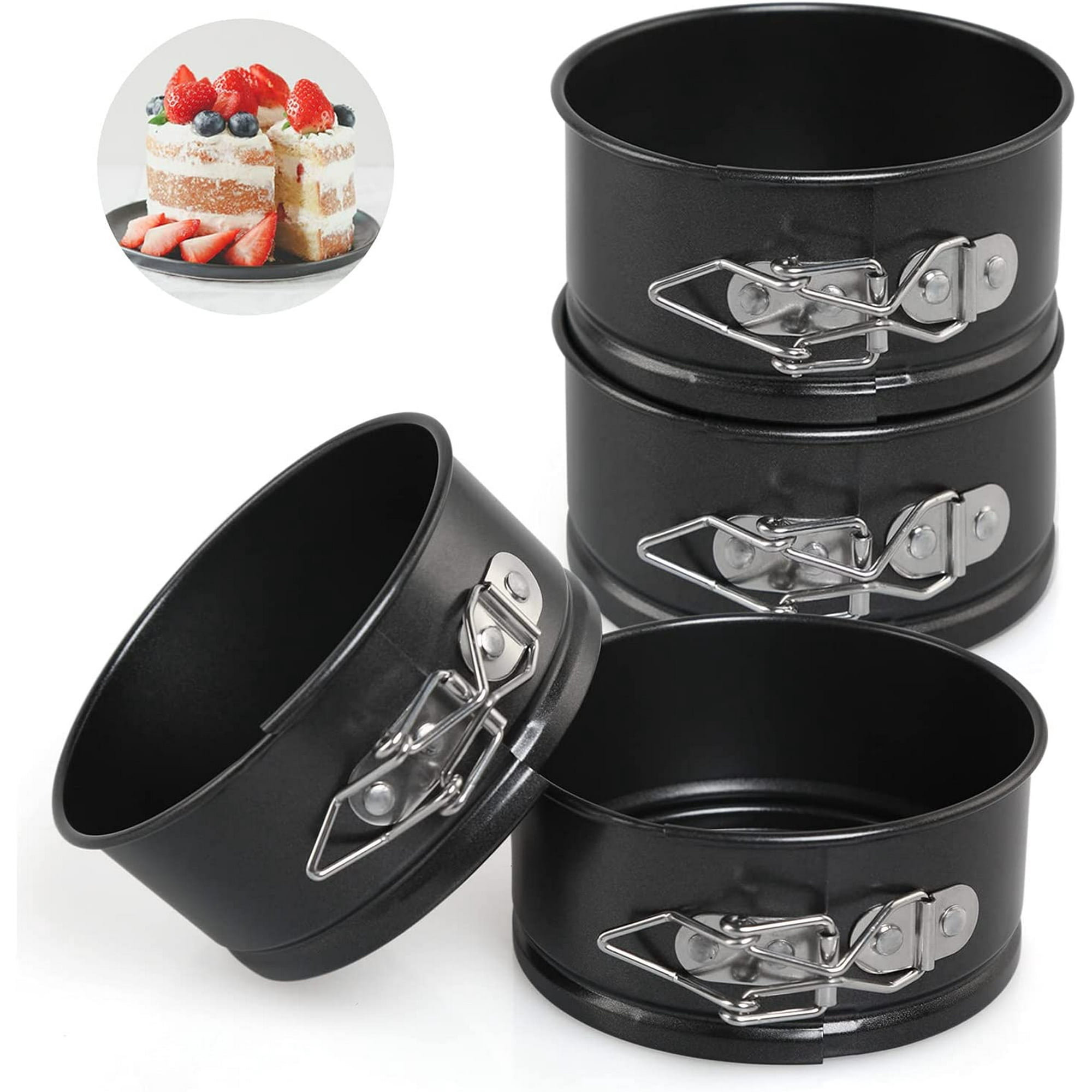 Click here for Zshan 4 Pieces（black、11cm）cake Tins For Baking  4... prices