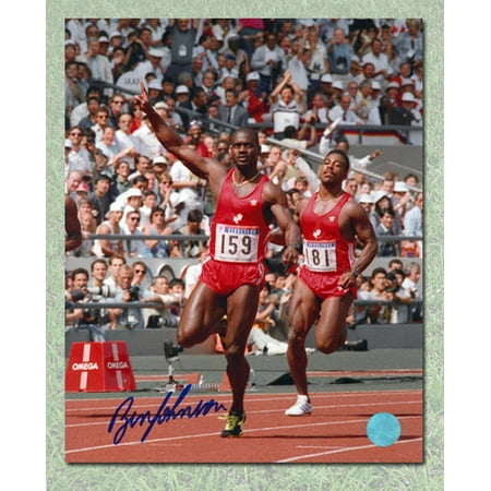 Ben Johnson Canada Autographed Record Breaking 100 Meter 8x10 Photo ...