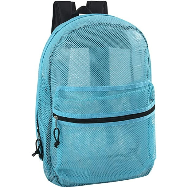 Transparent Mesh Backpacks for School Kids, Beach, Travel - Mesh See ...