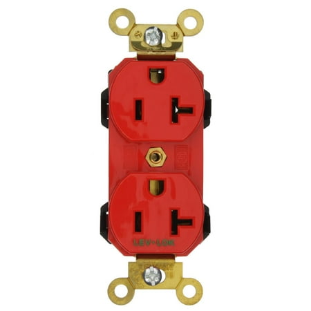 Leviton M5362-R Lev-Lok Modular Wiring Device 20-Amp, 125-Volt, Wide ...