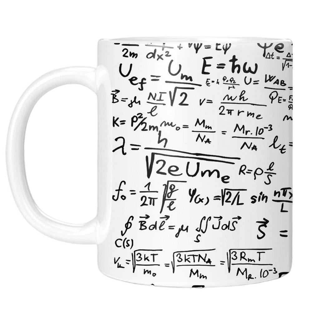 Math Mug | Famous Mathematical Formulas Coffee Mug | Funny, Sarcastic ...
