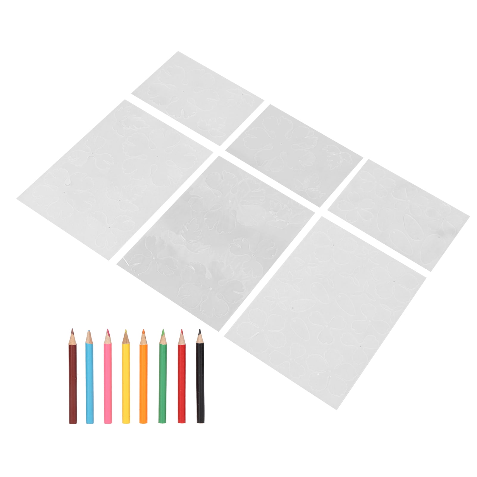 Lámina de plástico retráctil, 6 hojas de flores, láminas ...