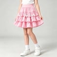 FRSASU Girl's Bow Tie Mini Skirt with Shorts Underneath A Line Layered ...