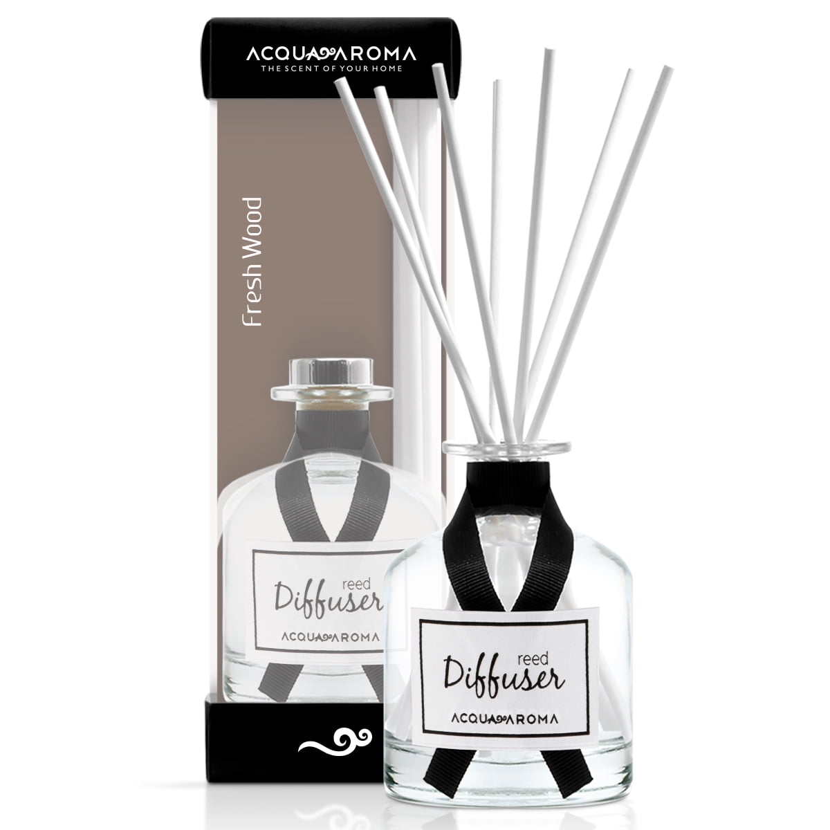 Acqua Aroma Fresh Wood Reed Diffuser 8.1 FL OZ (240ml) Gift Set ...