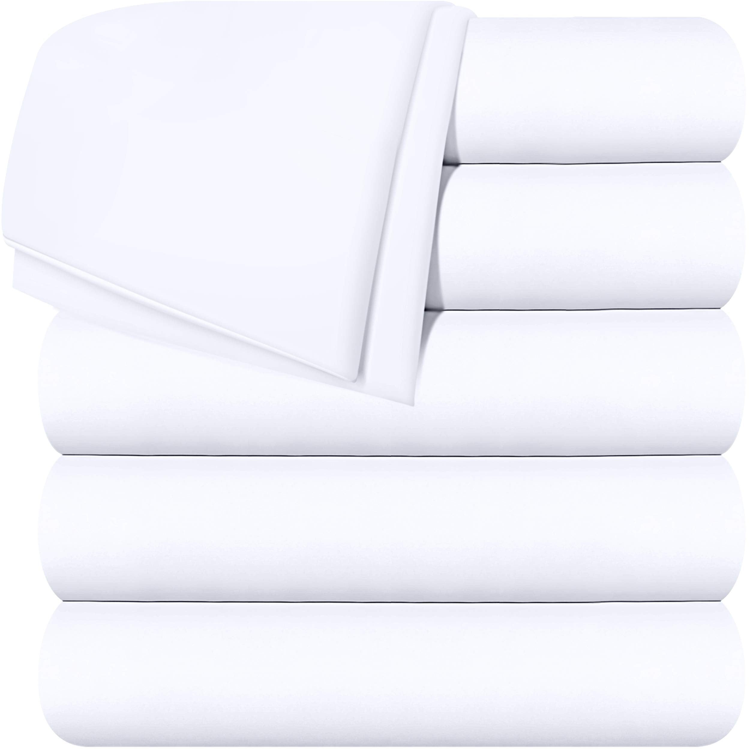 Juego de ropa de cama Flat Sheets Utopia, 6 unidades, suave microfibra ...