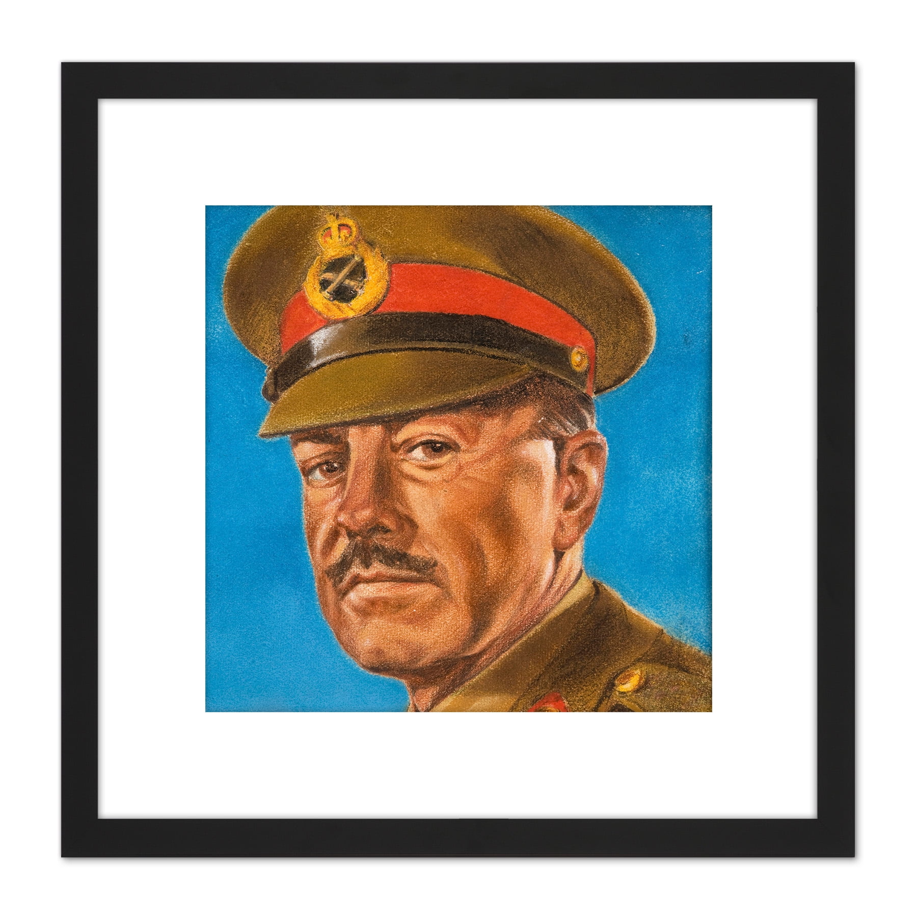 Timym Portrait British General Harold Alexander Painting 8X8 Inch ...