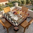 Kitchen Baking Team Table Cloth 54x54in, Waterproof Square Tablecloth ...