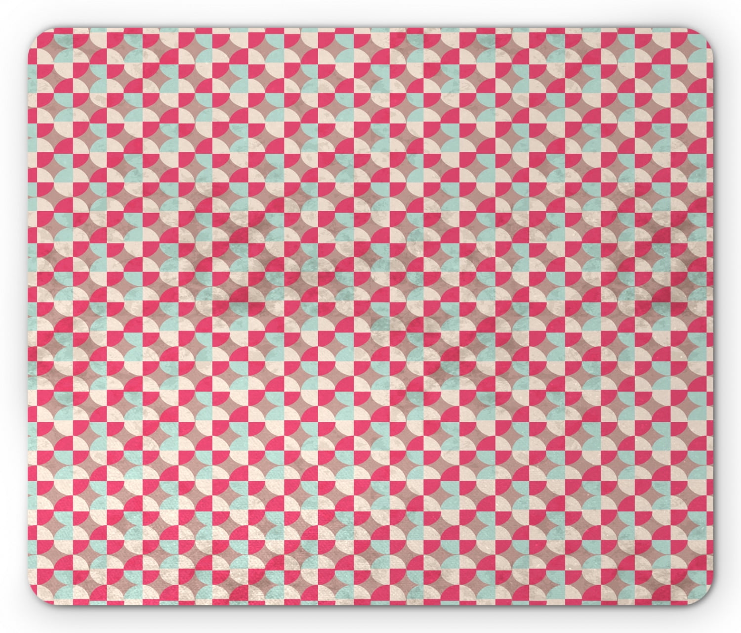 Geometric Mouse Pad, Retro Tile Pattern of Small and Colorful Circles ...