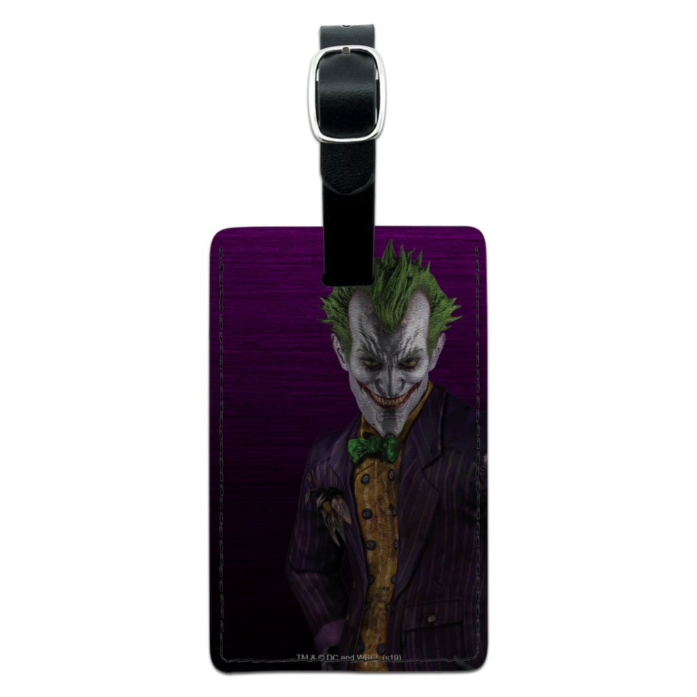 Batman Arkham Asylum Video Game Joker Rectangle Leather Luggage Card ...