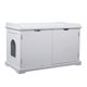 Pefilos 37" Enclosed Litter Box Enclosure Hidden Cat Washroom Bench,Cat ...