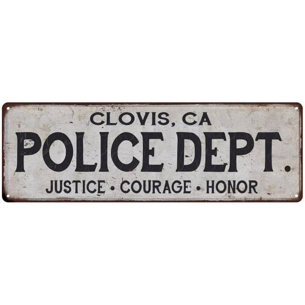 CLOVIS, CA POLICE DEPT. Home Decor Metal Sign Gift 6x18 206180012277 ...