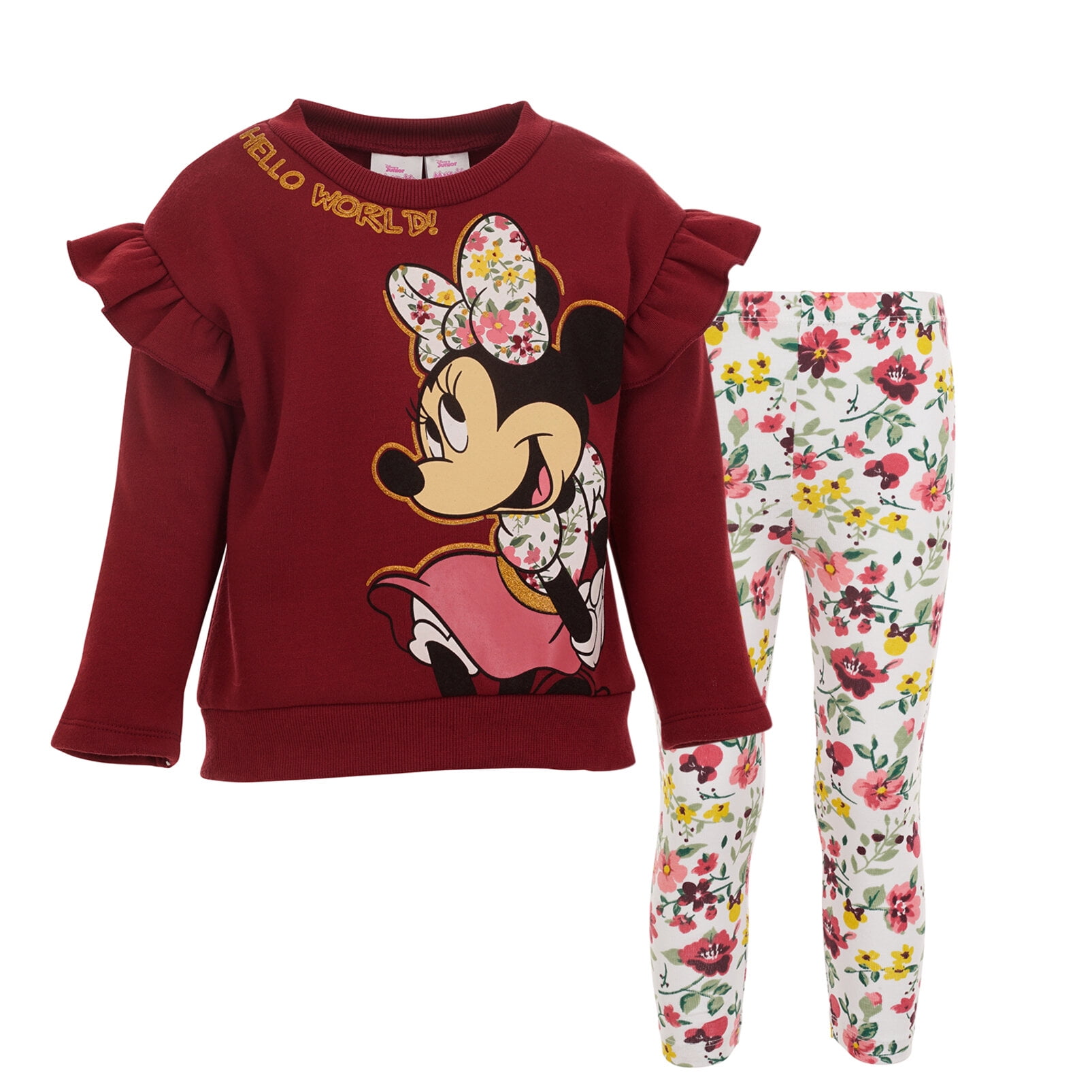 Disney Minnie Mouse Toddler Girls Pullover Fleece Sweatshirt and ...