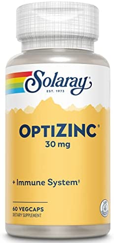 Solaray OptiZinc 30 mg, Supports Immune & Endocrine Systems & Cellular ...