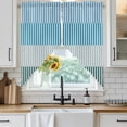 Abstract Stripe Swag Curtain Valance for Window 2 Panels Classic Blue ...