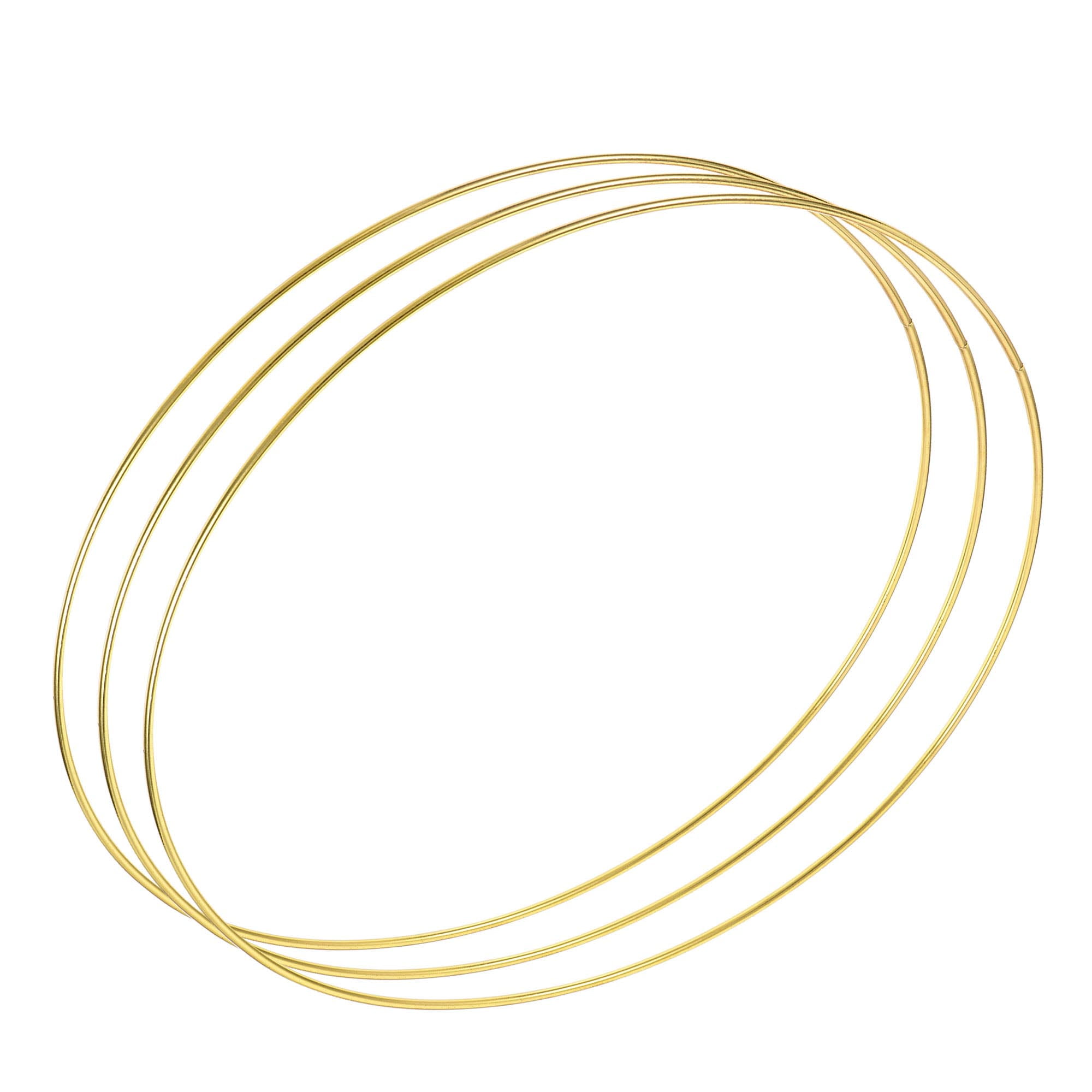300mm(11.8") OD Metal Craft Hoops Rings Iron Gold Tone 3 Pack - Walmart.com