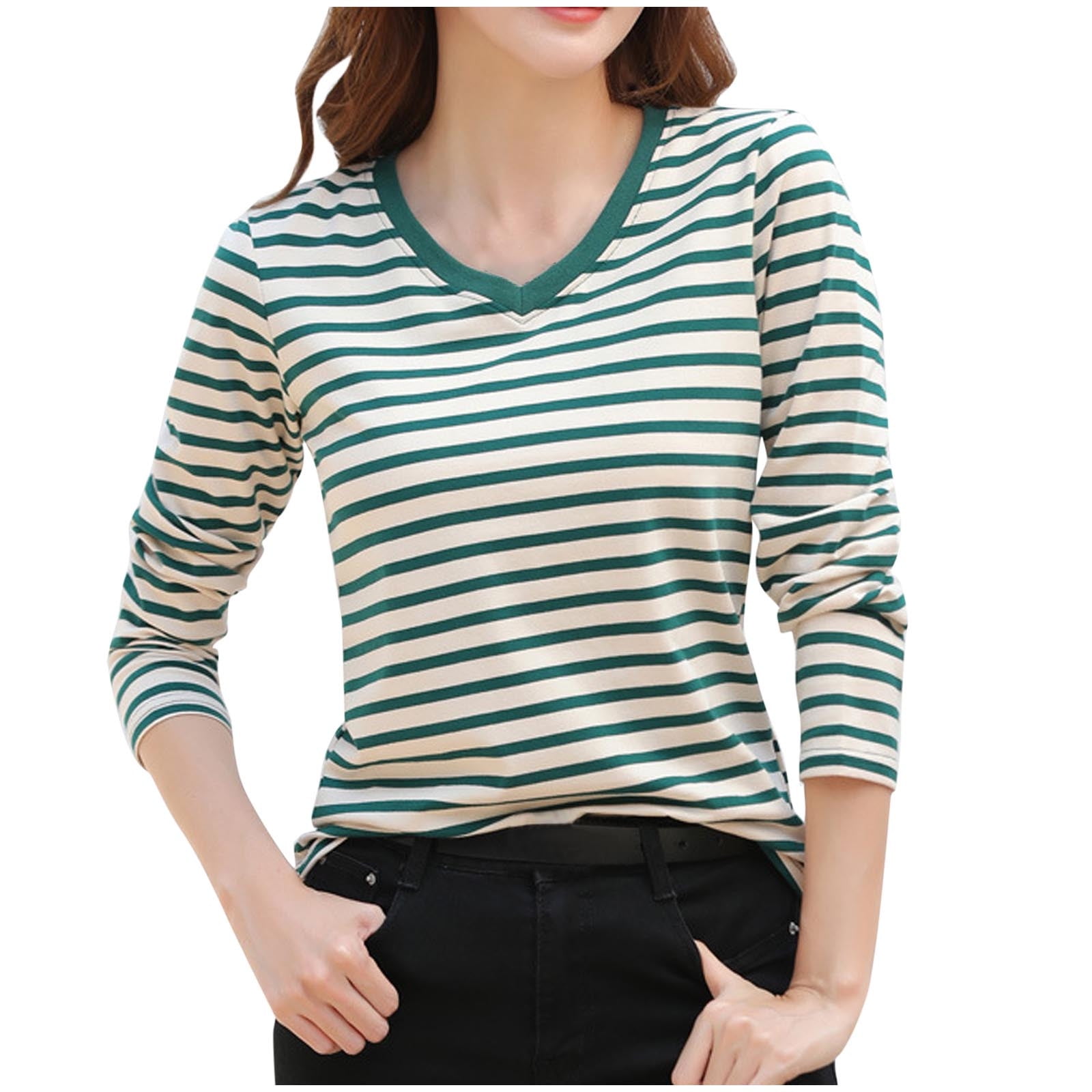 Click here for Timegard Fall Tops For Women V Neck Long Sleeve Co... prices