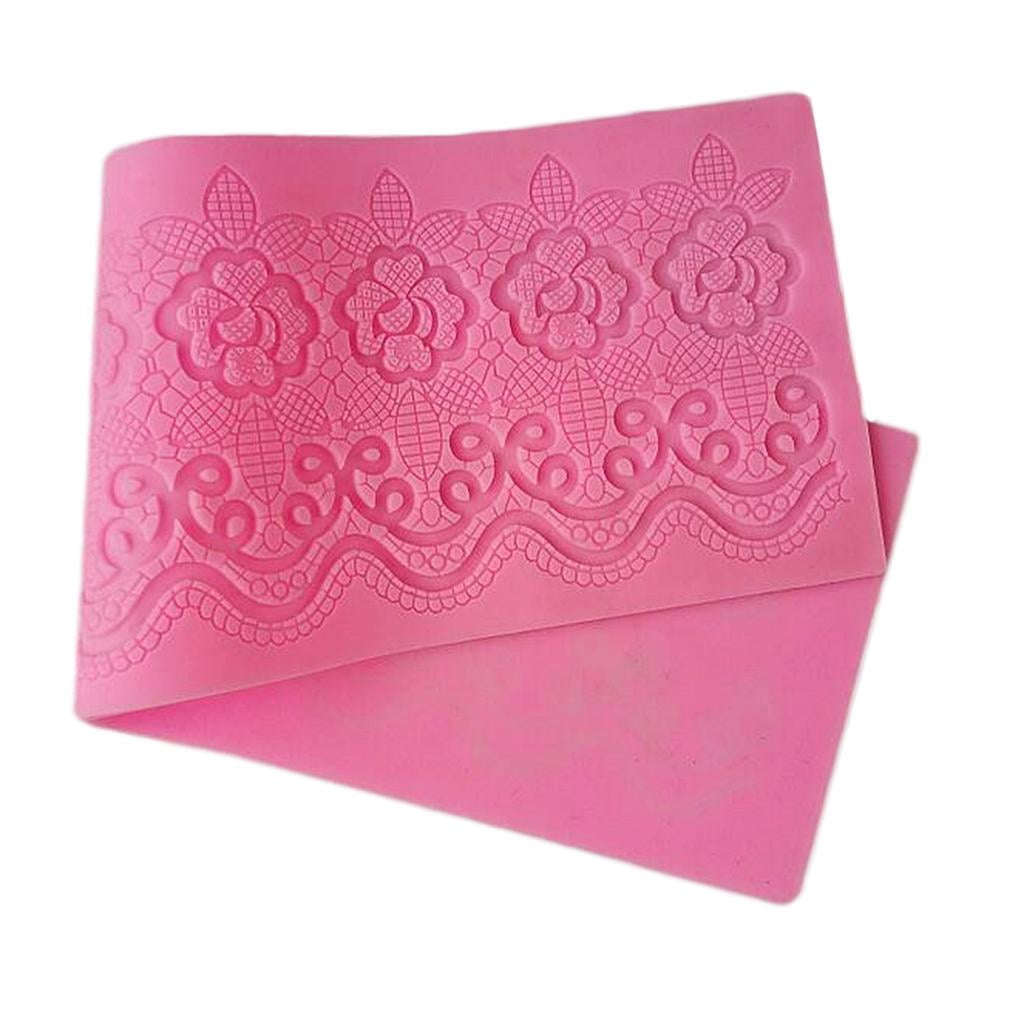 Random Color Lace Silicone craft for sugar Fondant Texture Cake Baking ...