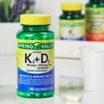 Spring Valley Vitamin K2 (90mcg) + D3 (125mcg) Vegetarian Capsules, 90 ...