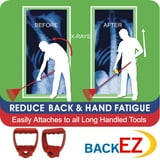 BACKEZ 2-Pack Ergonomic Shovel Handle Attachment, Back-Saving Tool Grip ...