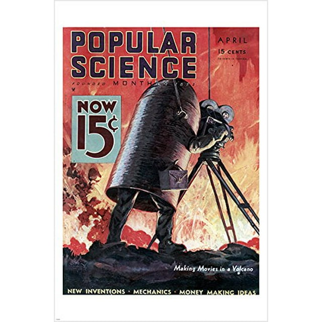 Vintage Popular Science Magazine Cover Poster Collectors Educational ...