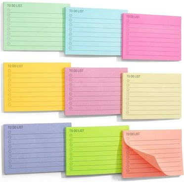 Daily to Do List Sticky Notepad / 6" x 10" Sticky Note Fill-in Schedule ...