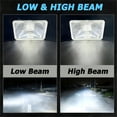 For Kenworth Freightliner FLD120 FLD112 4pcs 4x6" LED Headlights Hi/Lo ...