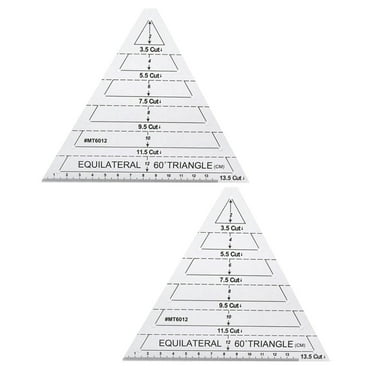 HERFIER Patchwork Ruler 60 Degree Triangle Quilting Ruler Patchwork ...