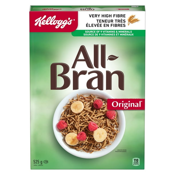 Kellogg's* All-Bran* Cereal Original, 525g, AB Original CRL 525GX10 ...