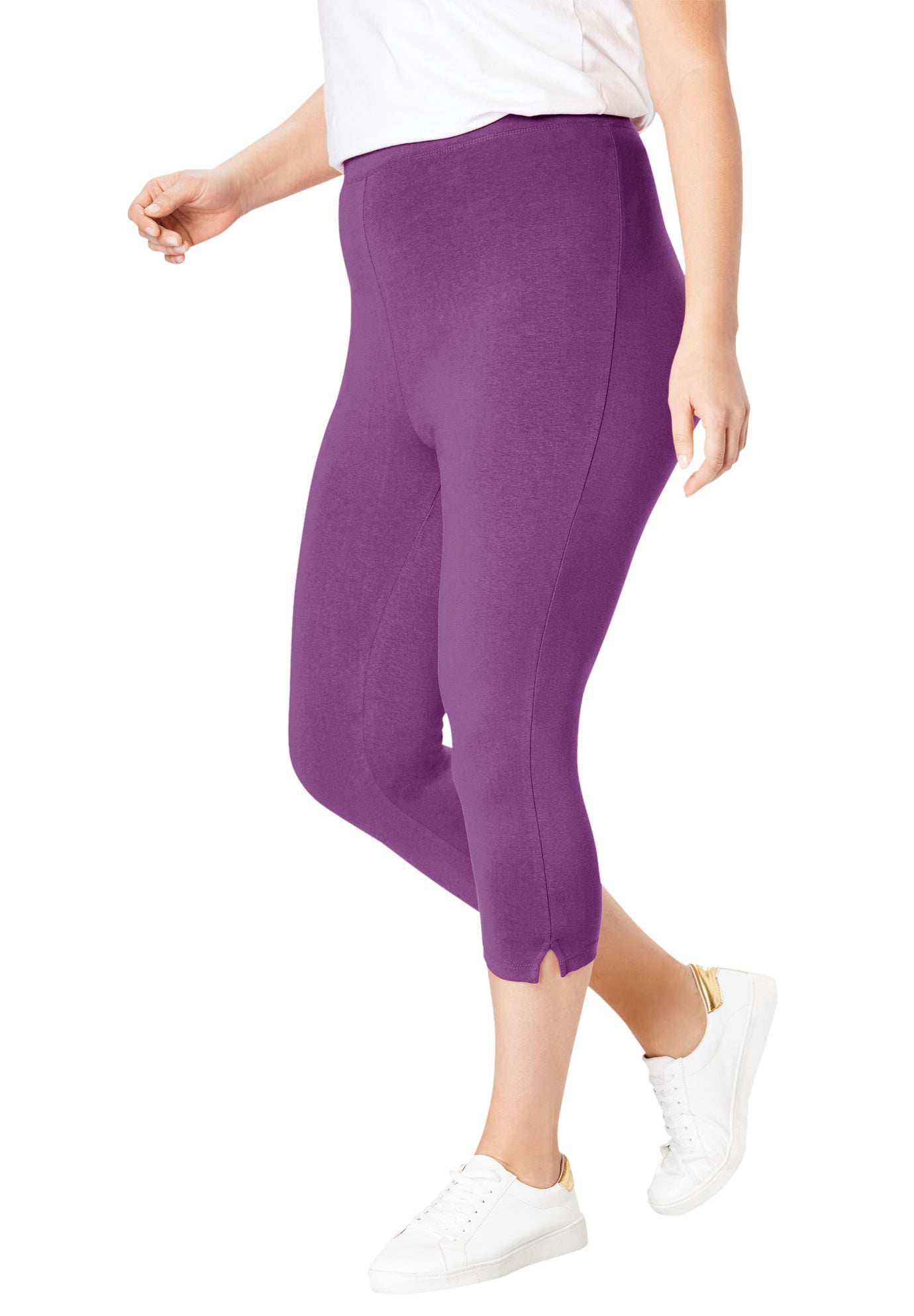 Woman Within Woman Within Womens Plus Size Stretch Cotton Capri