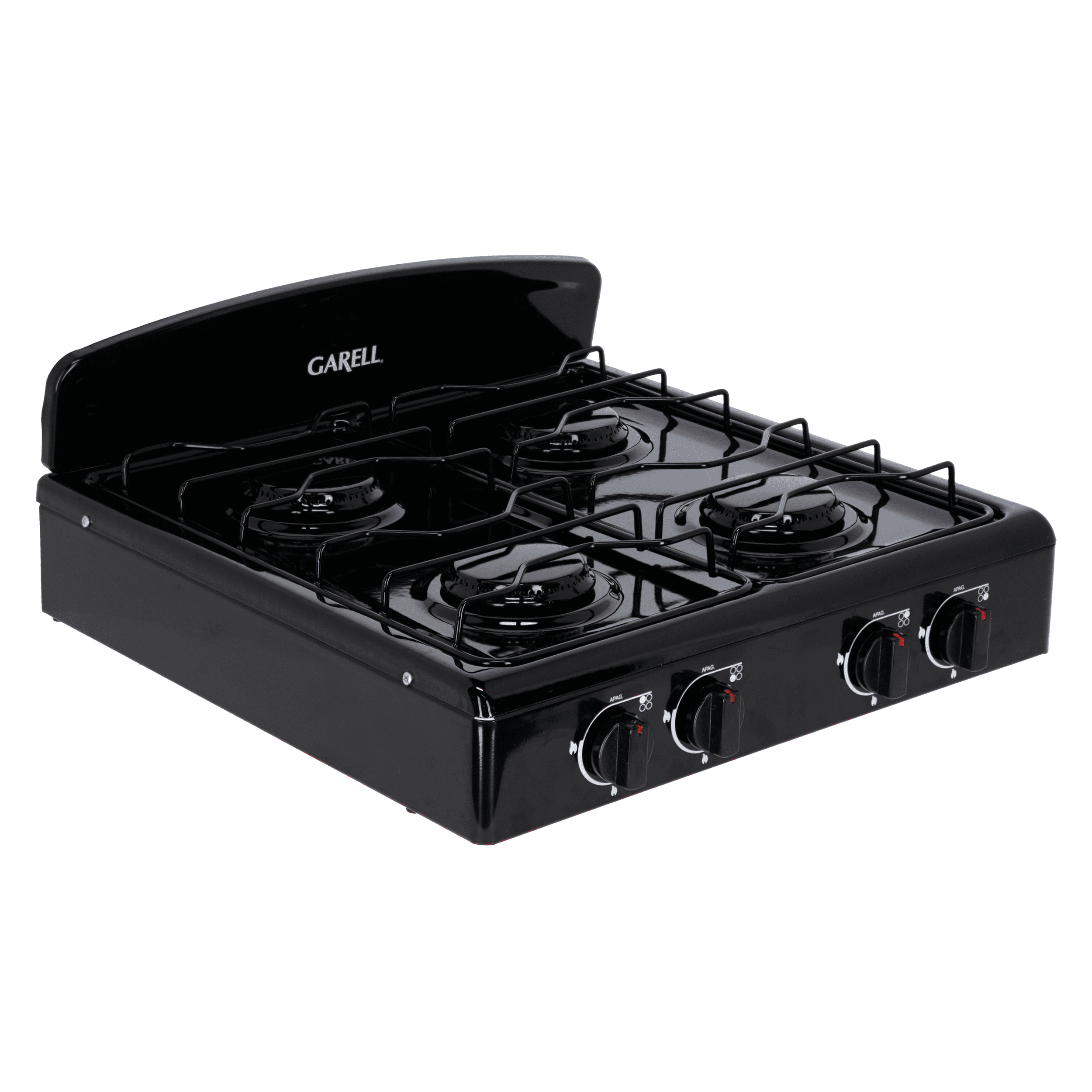 Estufa Parrilla de Gas de Mesa Garell PM4Q-N 4 quemadores Negra ...