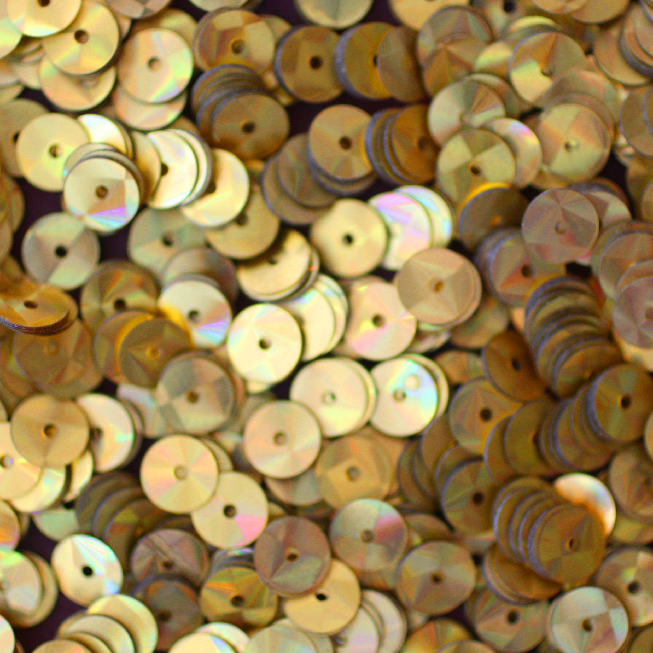 Gold Sequins 6mm Prism Multi Reflective Metallic Made in USA - Walmart.com
