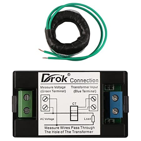 DROK® Micro LCD Digital Voltage Current Multimeter AC100-300V 100A Volt ...